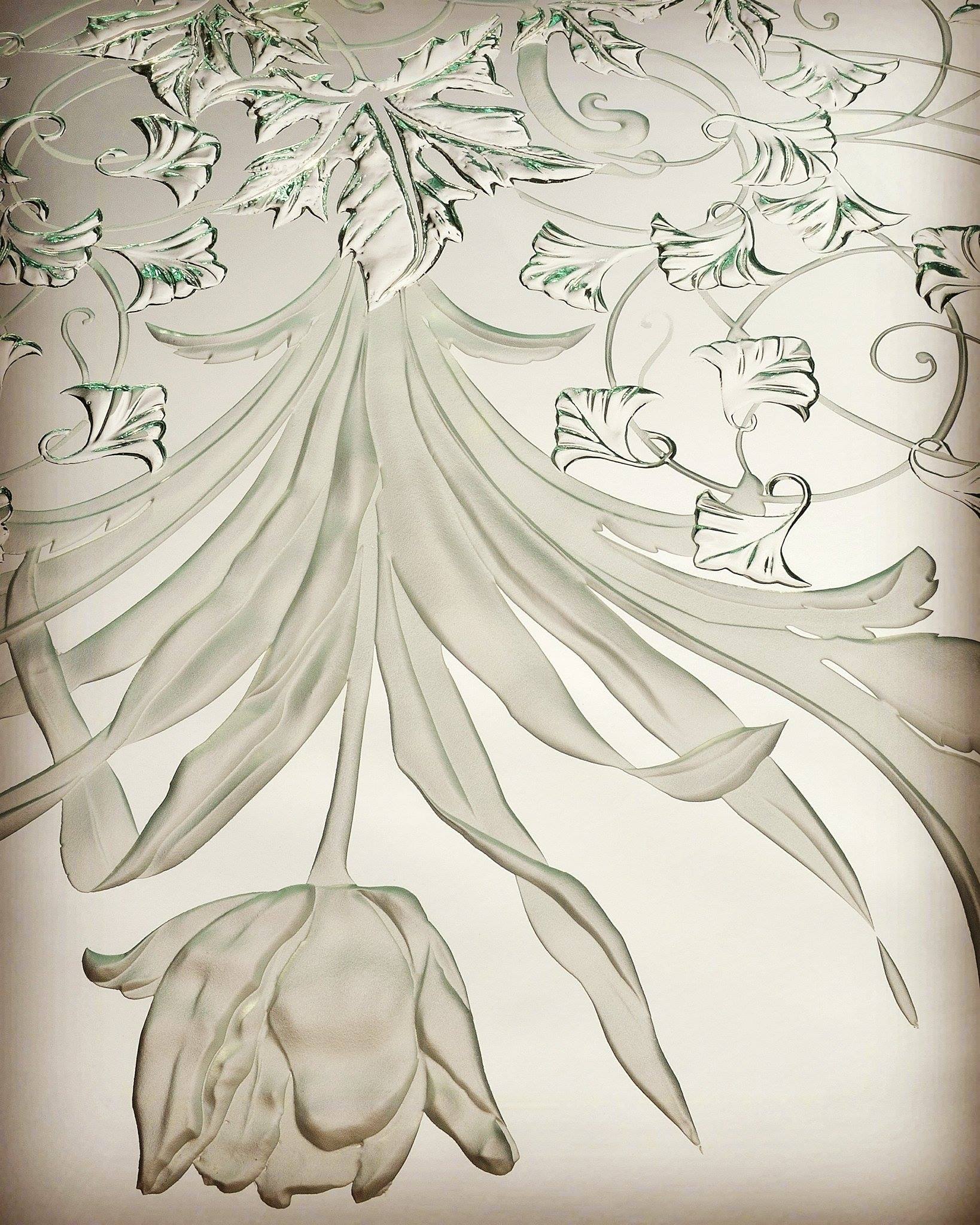 Verres Sablés - France Vitrail International - verre sablé au jet de sable